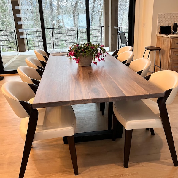 Wooden Bar Stools With Back in Oak, Real Black Leather Stools, Counter ...