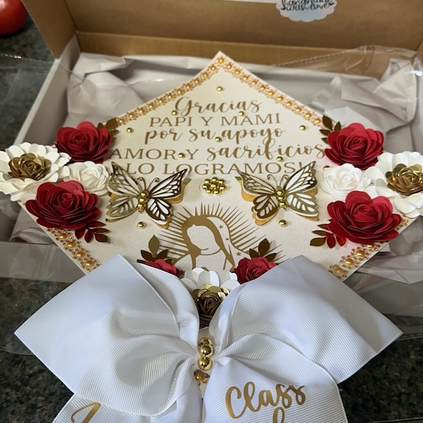 Virgin Mary Graduation Cap, Mexico Grad Topper, Graduation, First ...