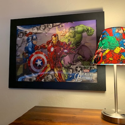Marvel Lamp Shade. Thor, Captain America, Hulk, Ironman, Spiderman ...