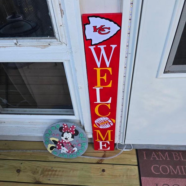 Football Sports Fan Porch Leaner Welcome Sign 32 NFL Design Options and ...