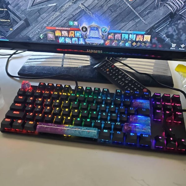 Blue and Purple Koi Resin Keycap | Artisan Keycap Handmade SA and OEM ...