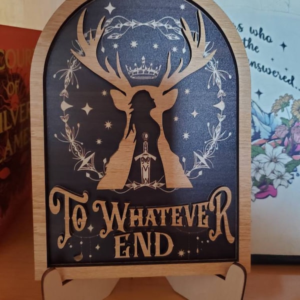 Custom Acotar Bookshelf Decor, Spring Court, Winter Court, Wooden ...