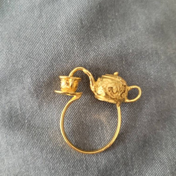 Silver Miniature Boho Teapot Ring - Unisex Bohemian Kettle Teapot ...