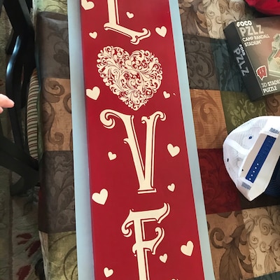 Love, Vertical Sign, Valentine Svg, Valentine Sign, Porch Svg, Welcome ...