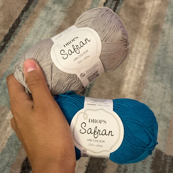 Cotton Yarn DROPS Safran 5ply Sport Weight, Amigurumi & Baby Projects ...