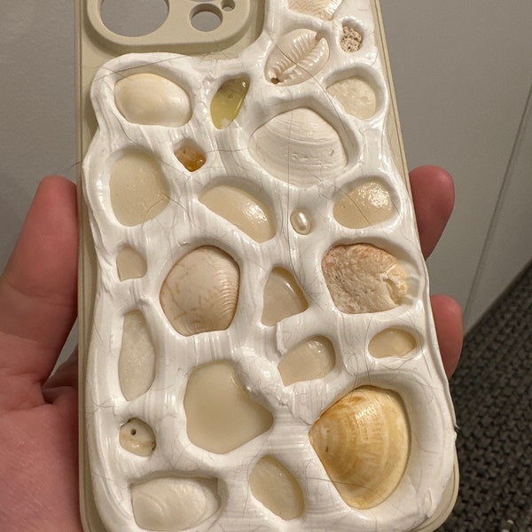 Seashell Mosaic Handmade Phonecase / iPhone Cover Case Mobile / Natural ...