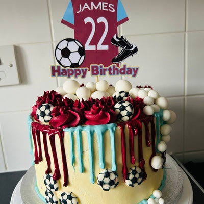 Personalised Man Utd Style Cake Topper. Manchester United Cake ...