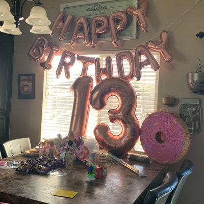 13th Birthday Decorations, 13 Birthday Party Supplies 13 Rose Gold ...