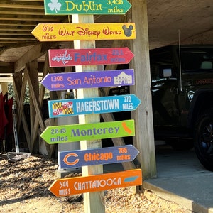 Hand Painted Distressed Wooden Directional Signs, Fantasy Directional ...