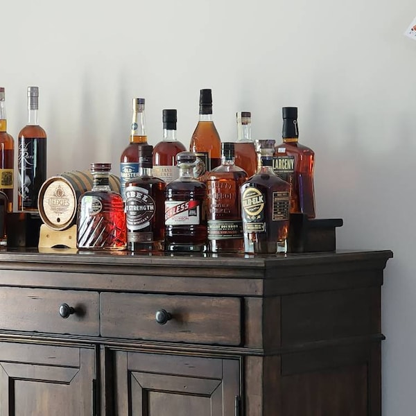 American Flag Liquor Cabinet | Whiskey Cabinet | Speakeasy Style Bar ...