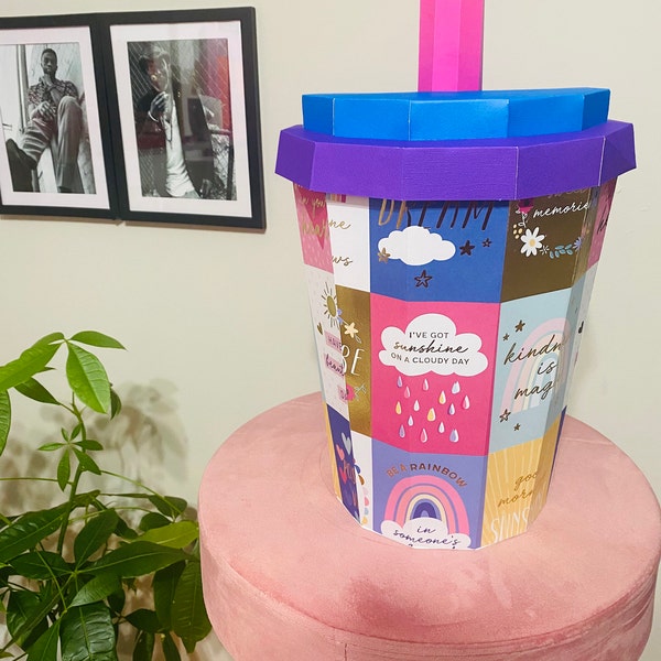 Big Iced Coffee Cold Drink Boba Bubble Tea Gift Box Digital Download ...