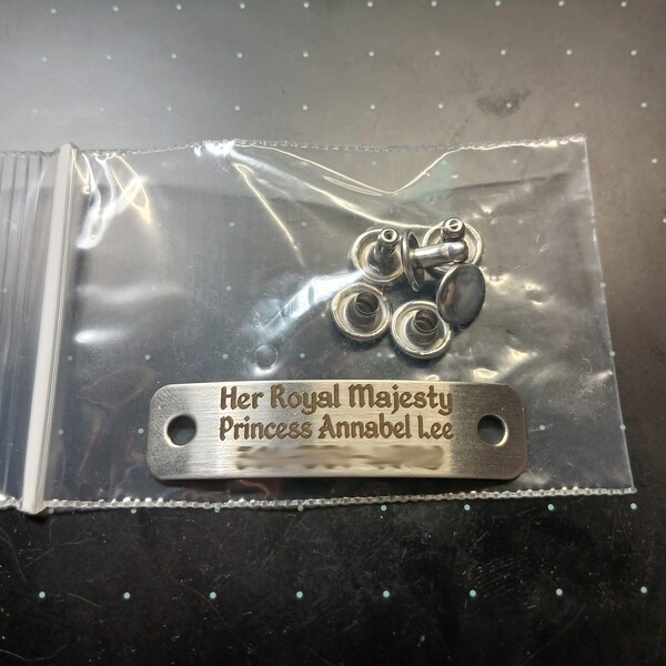 Collar Name Plate, Tiny Personalized Name Plate, 316 Stainless Rivet on ...