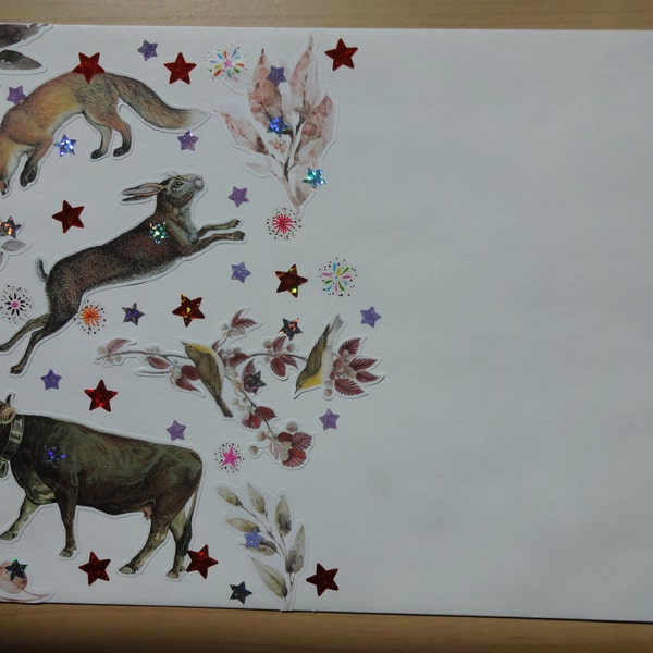 6 X Map of the Hand Stickers. Vintage Style. Retro. Snail Mail ...