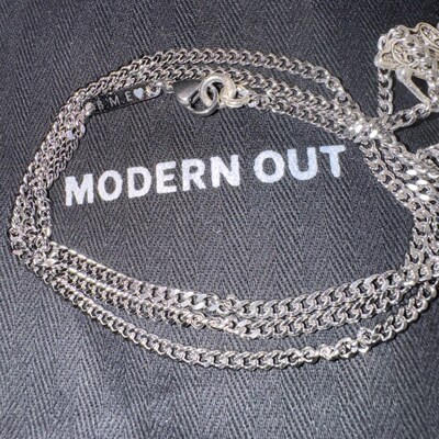 Men's Necklace Double Layered Box Chain Necklace 3mm Masculine Chain ...