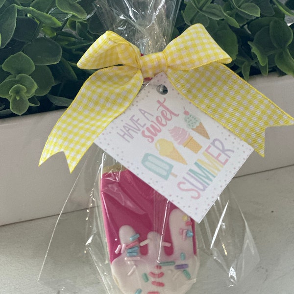 Have a Sweet Summer Tag, Ice Cream Cookie Treat Tag, TEACHER Thank You ...