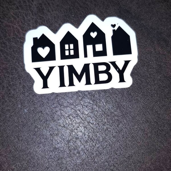 YIMBY Urban Planning Sticker text - Etsy
