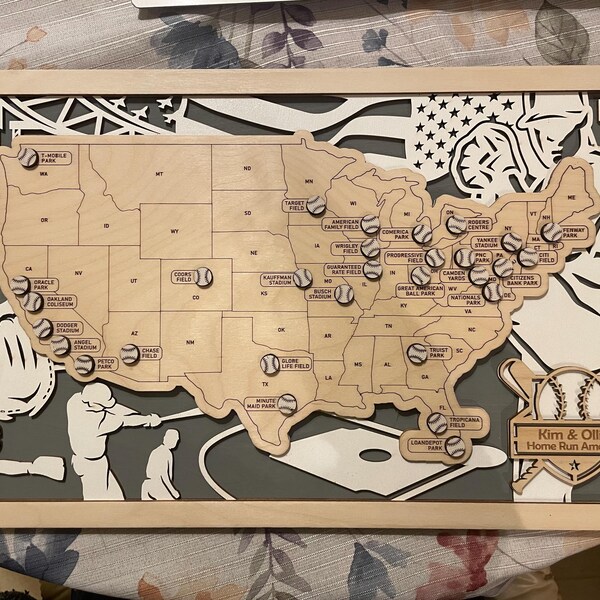 National Parks Travel Map - Shelf Decor - Gift From Family - USA Travel ...