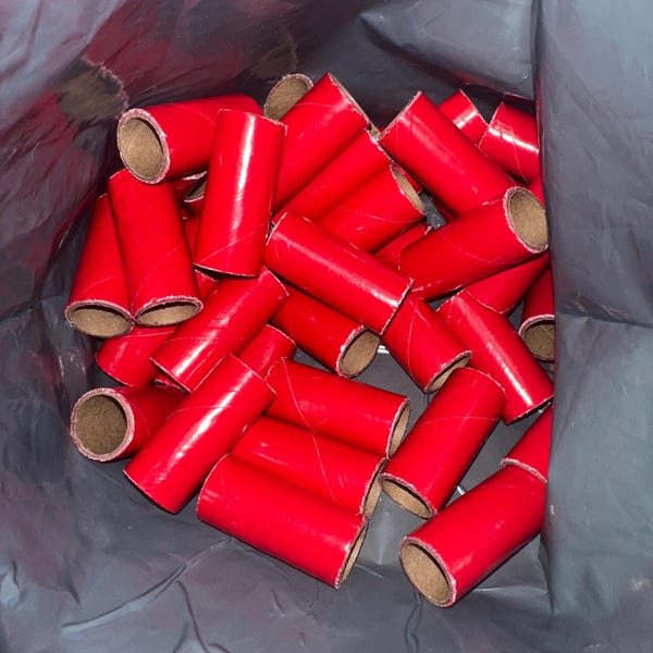 10pc Red Cardboard Paper Tube 1" X 6" X 1/8" (37mm, Thick Wall) - Etsy