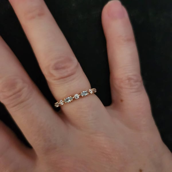 Bezel Hexagon Engagement Ring, Moissanite Wedding Ring, Statement Ring ...