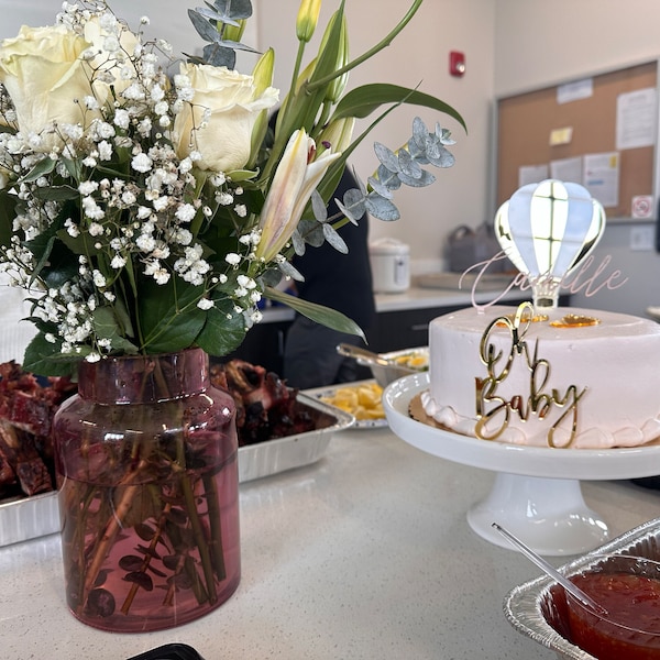 Oh Baby- Acrylic Cake Name Tags, Cake Charms, for Baby Shower, Gender ...