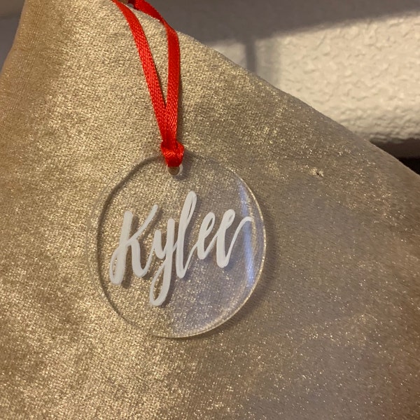 Stocking Tags Personalized Acrylic Round Stocking Tags Christmas ...