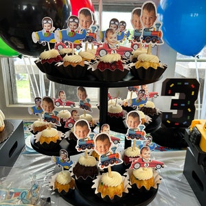 Face Cupcake Toppers Custom Birthday Party Cupcake Toppers, Party ...