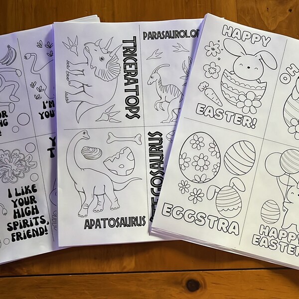 Valentine Coloring Cards, Farm Animals Printable Valentine's Day Cards ...