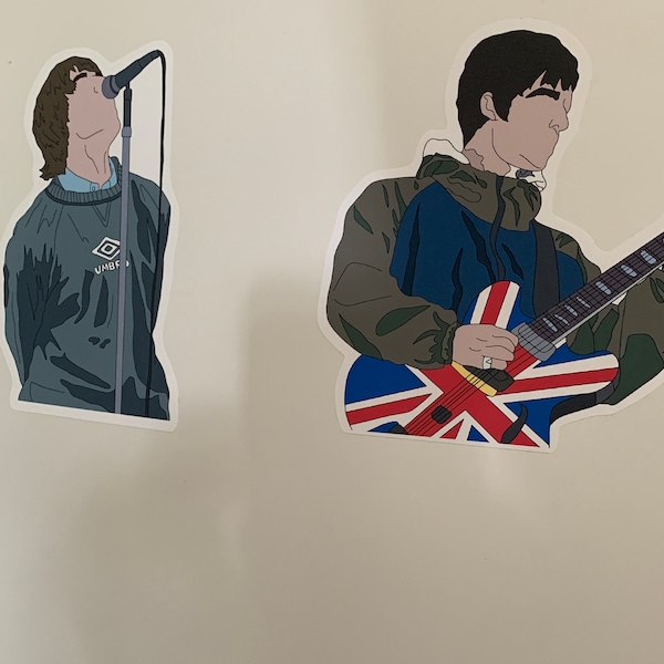Oasis Inspired Sticker Pack (6pcs) - Unofficial Merchandise, Liam ...