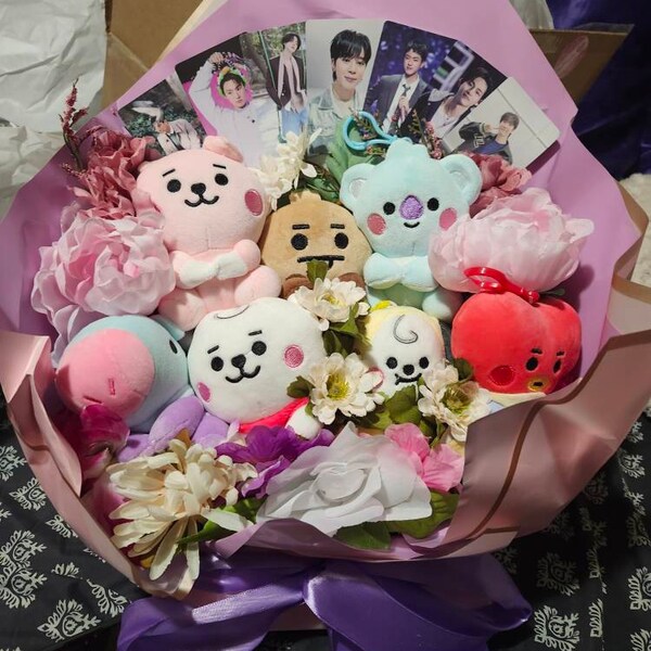 KPOP Bts Plush Flower Bouquet - Etsy
