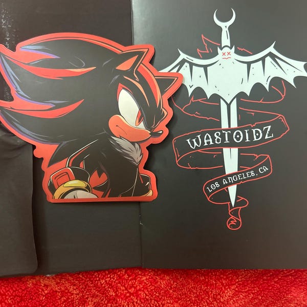Shadow Metallic Sticker Vinyl Decal Sonic Knuckles Tails Amy Super ...