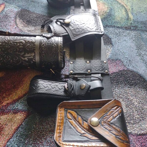 Hooded Capelet - Thor's Hammer Embroidery - Medieval Capelet - Viking ...