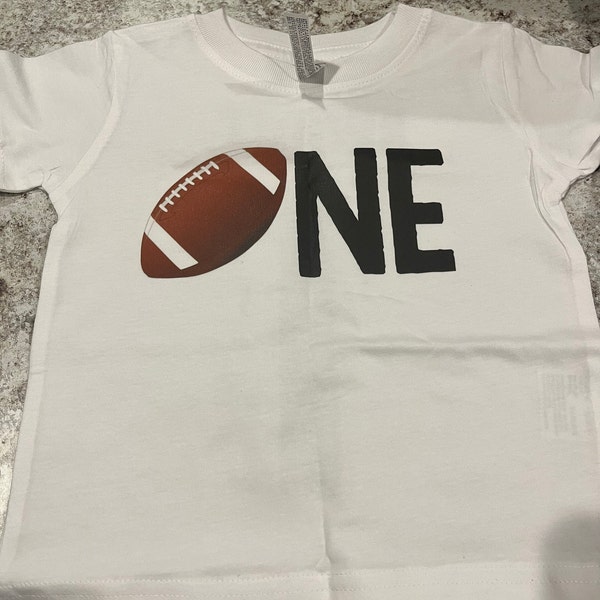 Football One Boys 1st First Birthday Shirt, Football Birthday Shirt ...