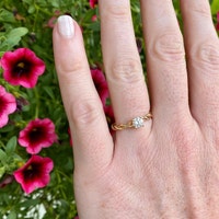 Volcano 1 18K Yellow Gold Engagement Ring, Nature Ring, Diamond Ring ...