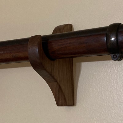 Walnut Minimalist Rifle Wall Mount Solid Wood 1 Pair Custom Hunting ...