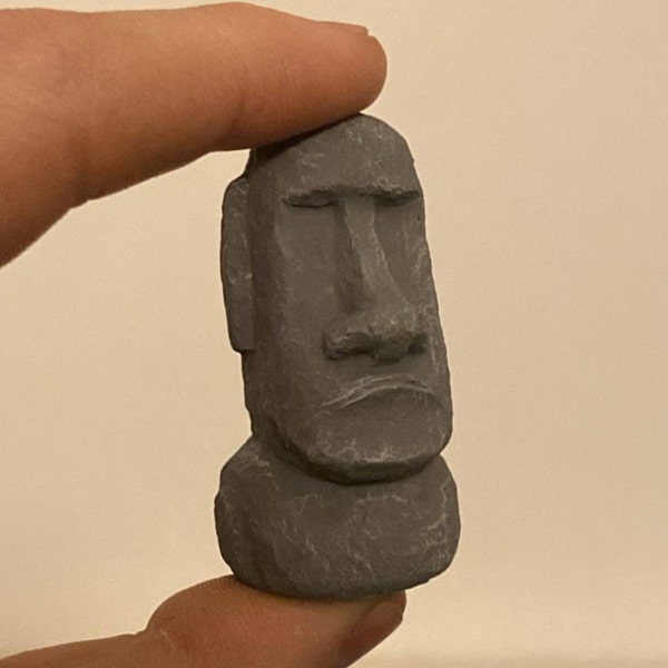 Mini Concrete Moai Statue: Easter Island Garden Decor (2 Inch) - Etsy