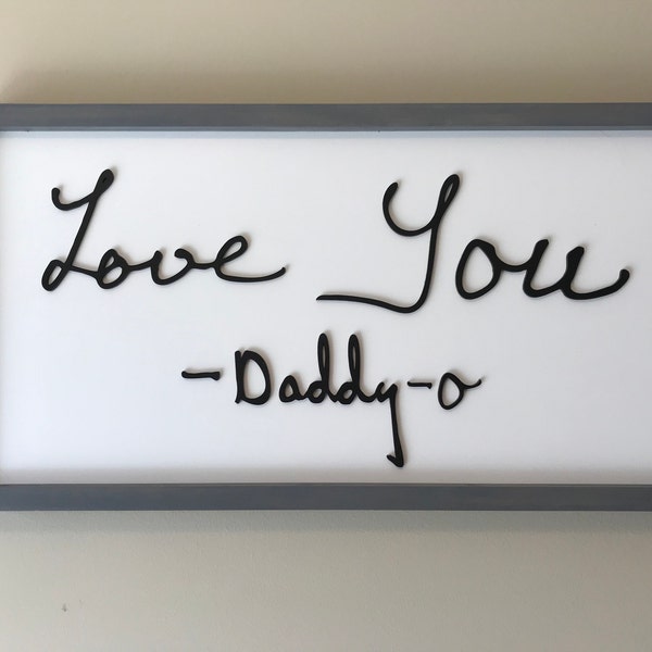Custom Handwriting Laser Cut 3D Sign - Etsy