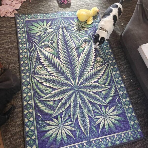 Iris Rug, Purple Flower Rug, Purple Area Rug, Maximalist Decor, Nature ...