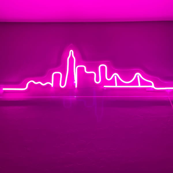 City Neon Sign,city Neon Light,city Led Sign,skyline Neon Sign,skyline ...