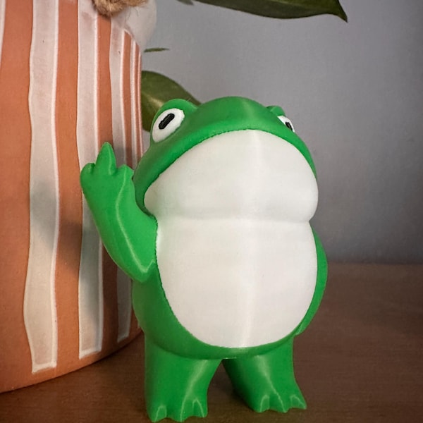 Rebellious Baby Yoda Figurine - 3D Printed Grogu With Middle Finger ...