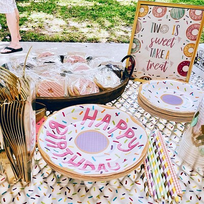 Two is Sweet Take A Treat Table Sign Donut 2nd Birthday Party Sign ...