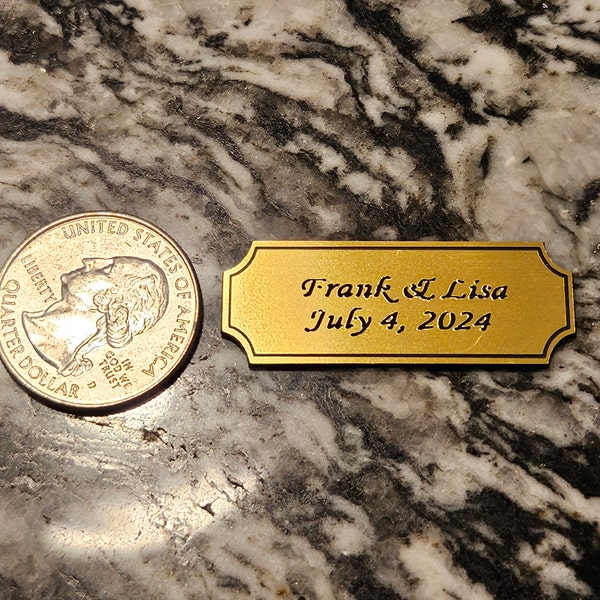 Personalized Brass Plate Custom Name Plate Engraved Brass Plate Gold ...