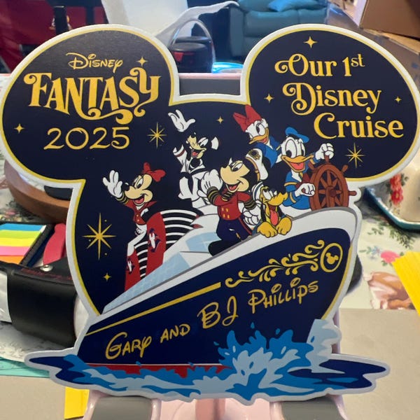 Our 1st Disney Cruise Ship Family Magnet Personalized 1st Cruise Magnet ...