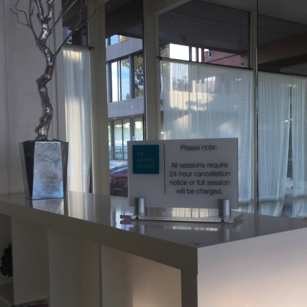 Personalized Office Front Desk Logo or Message Sign. Modern Stainless ...