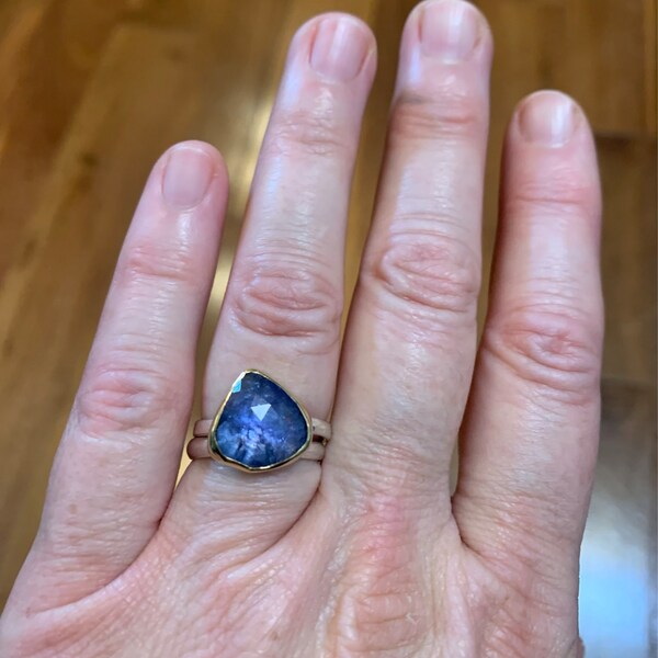 Australian Boulder Opal Ring, Handmade Genuine Australian Opal Ring ...