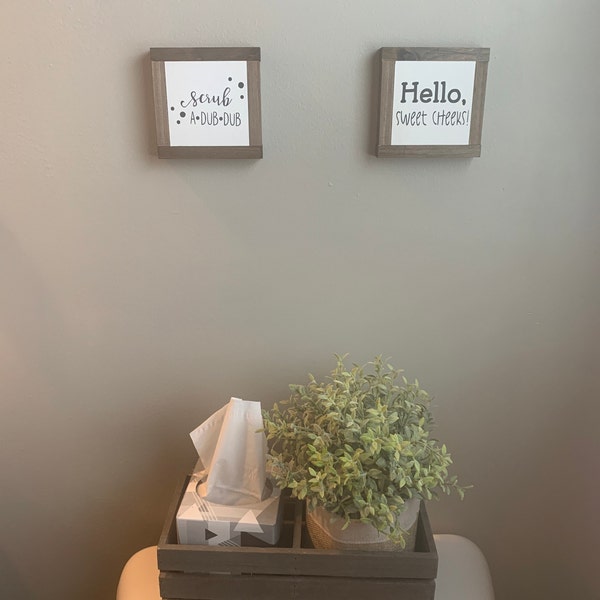 Scrub A Dub Dub Sign, Bathroom Home Decor, Restroom Sign, Kids Bathroom ...