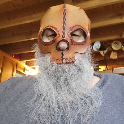 Skull Mask Leather Pattern PDF With Horns by Leatherhubpatterns - Etsy