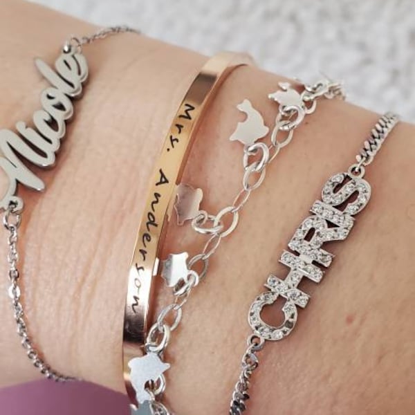 Your Own Text, Customized Cuff, Custom Bracelet, Inspirational Gift ...