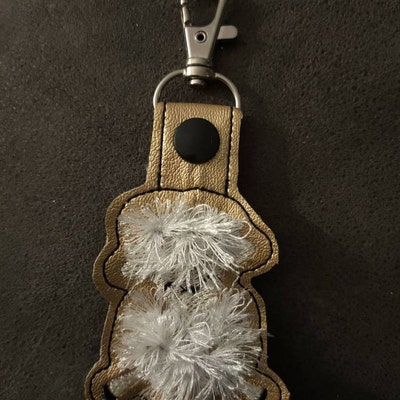 Fringed Sheep Key Fob Snap Tab in the Hoop Machine Embroidery Designs ...