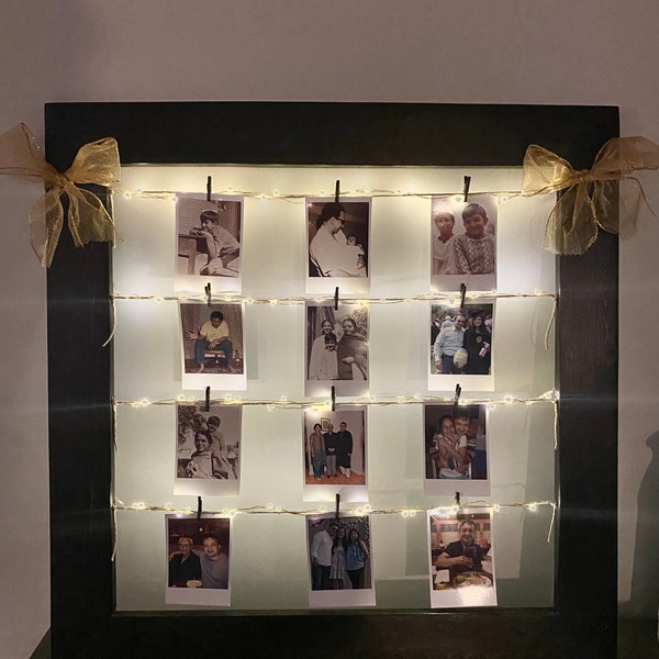 Rustic Clothespin Photo Display. Baby Shower Display. Wedding Photo ...