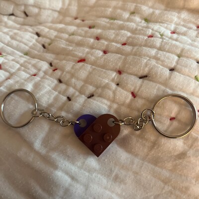 Heart Keychain Set Made With Genuine LEGO® Matching Keychains, Gift Set ...